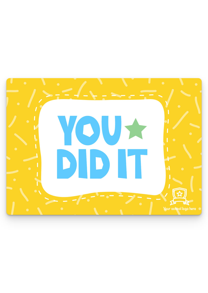 You did it! award postcard – doodle education