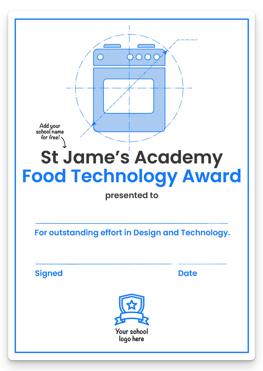 Food Technology Award Certificate – doodle education