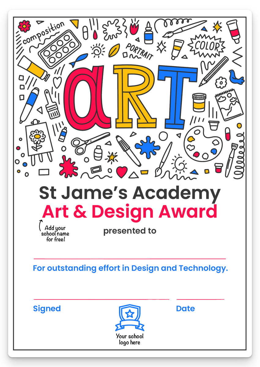 Art Award Certificate – doodle education