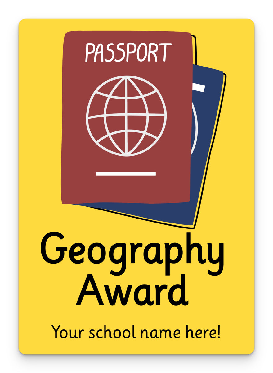 Geography award postcard – doodle education