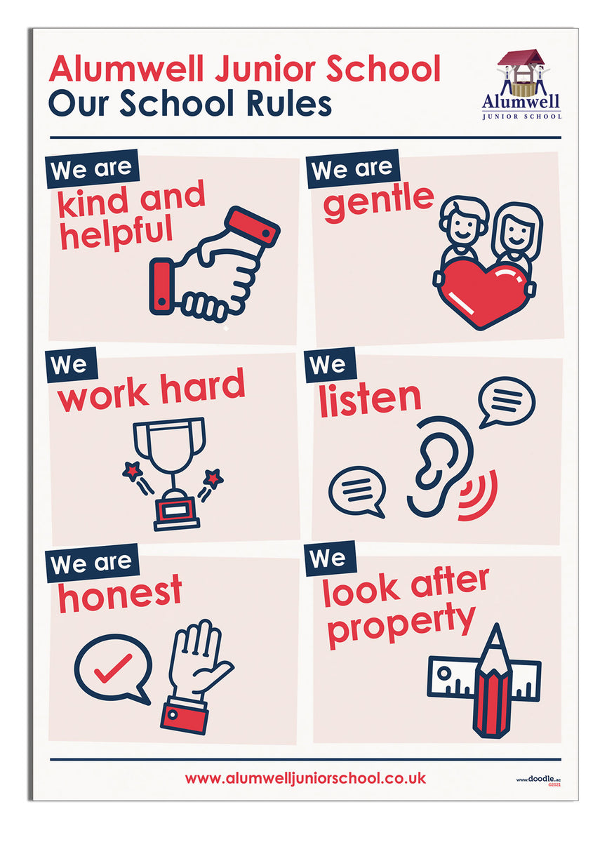 Our school rules poster – doodle education