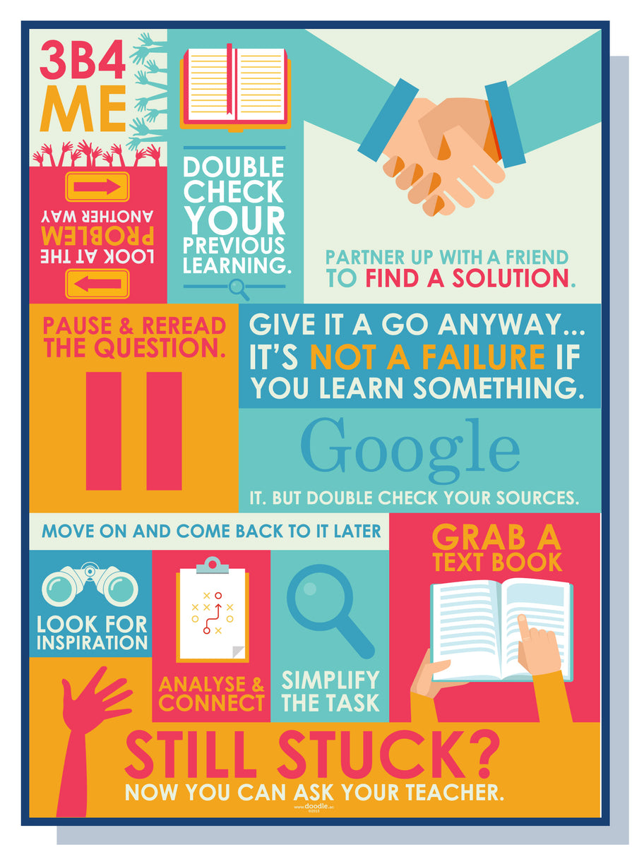 3b4me still stuck? poster – doodle education