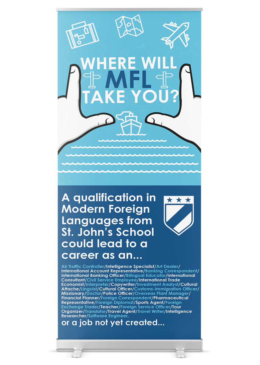 MFL roller banner – doodle education