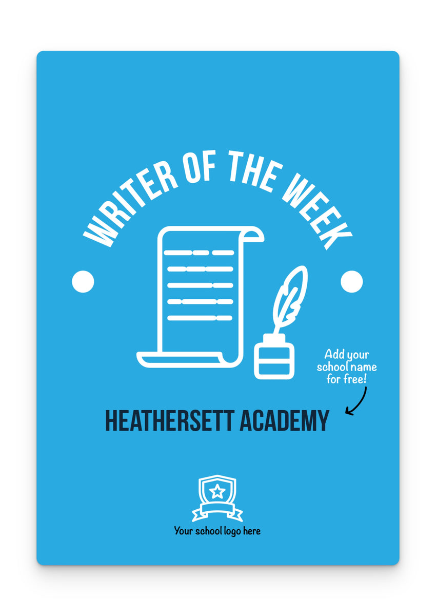 Writer of the week postcard – doodle education