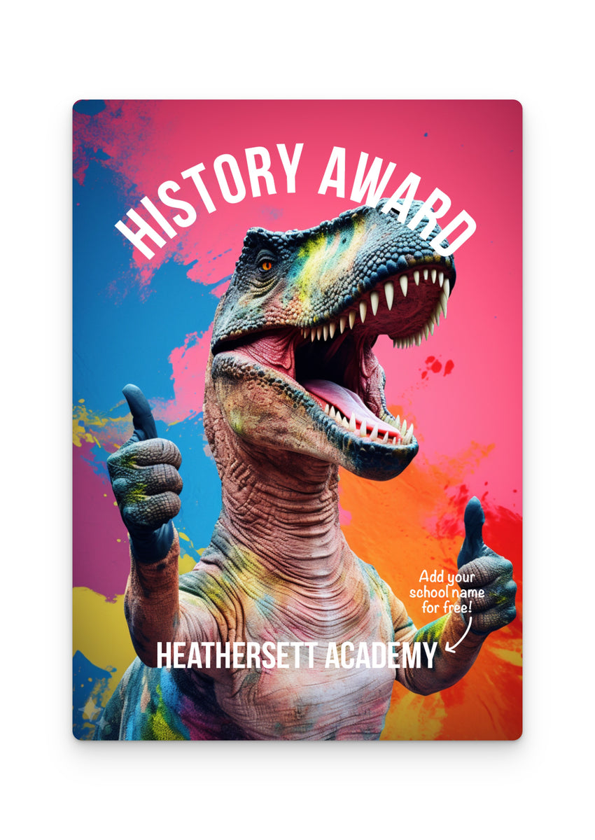 Dinosaur history award postcard – doodle education