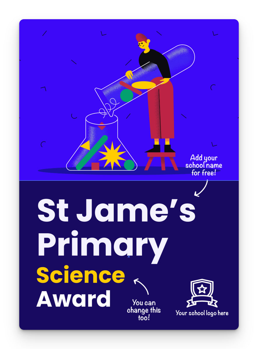 Science award postcard – doodle education