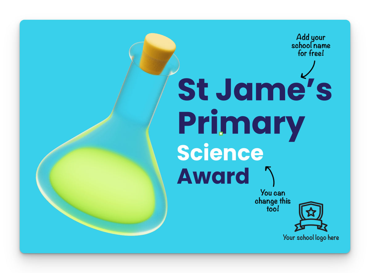 Science award postcard – doodle education