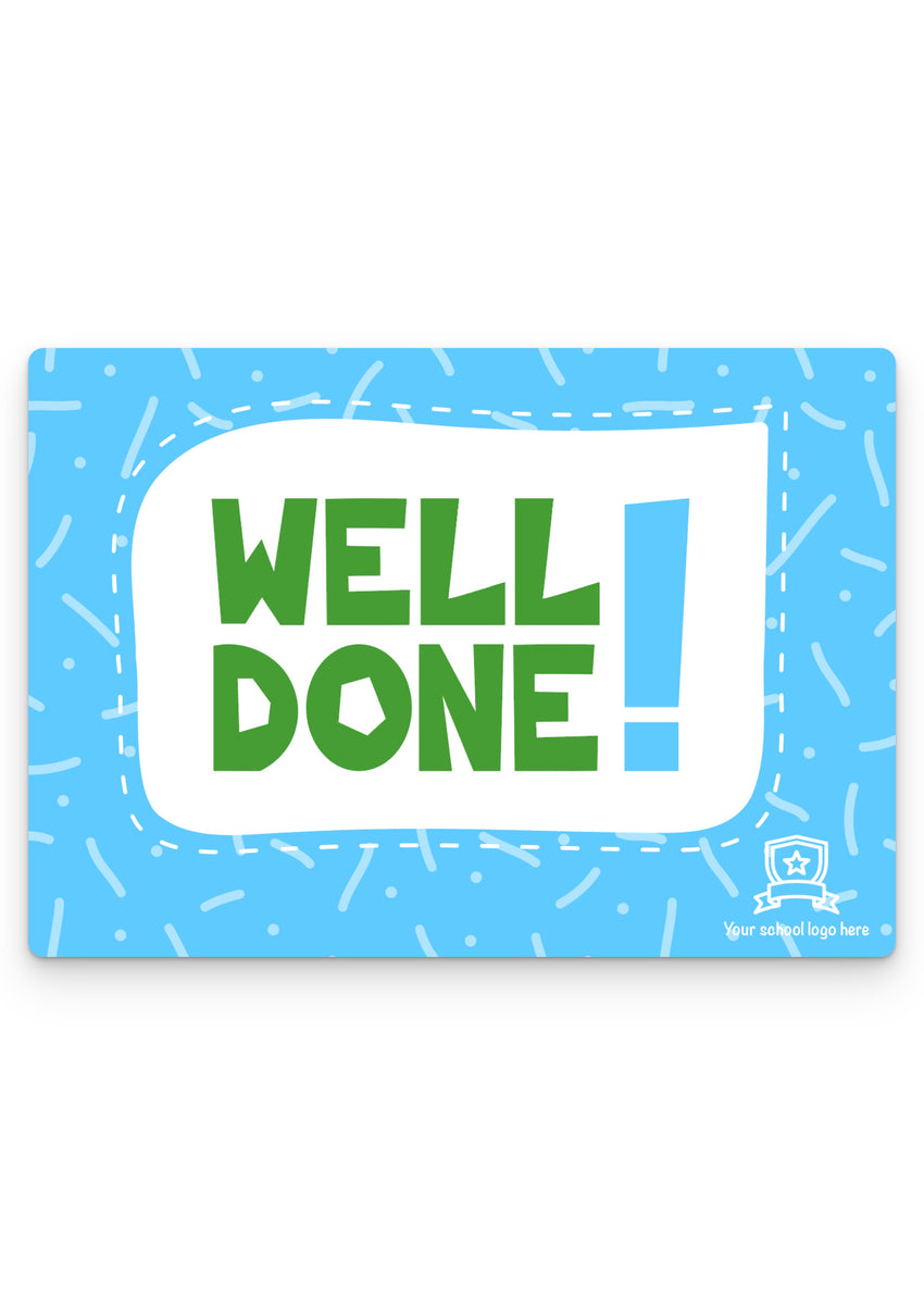 Well done! award postcard – doodle education
