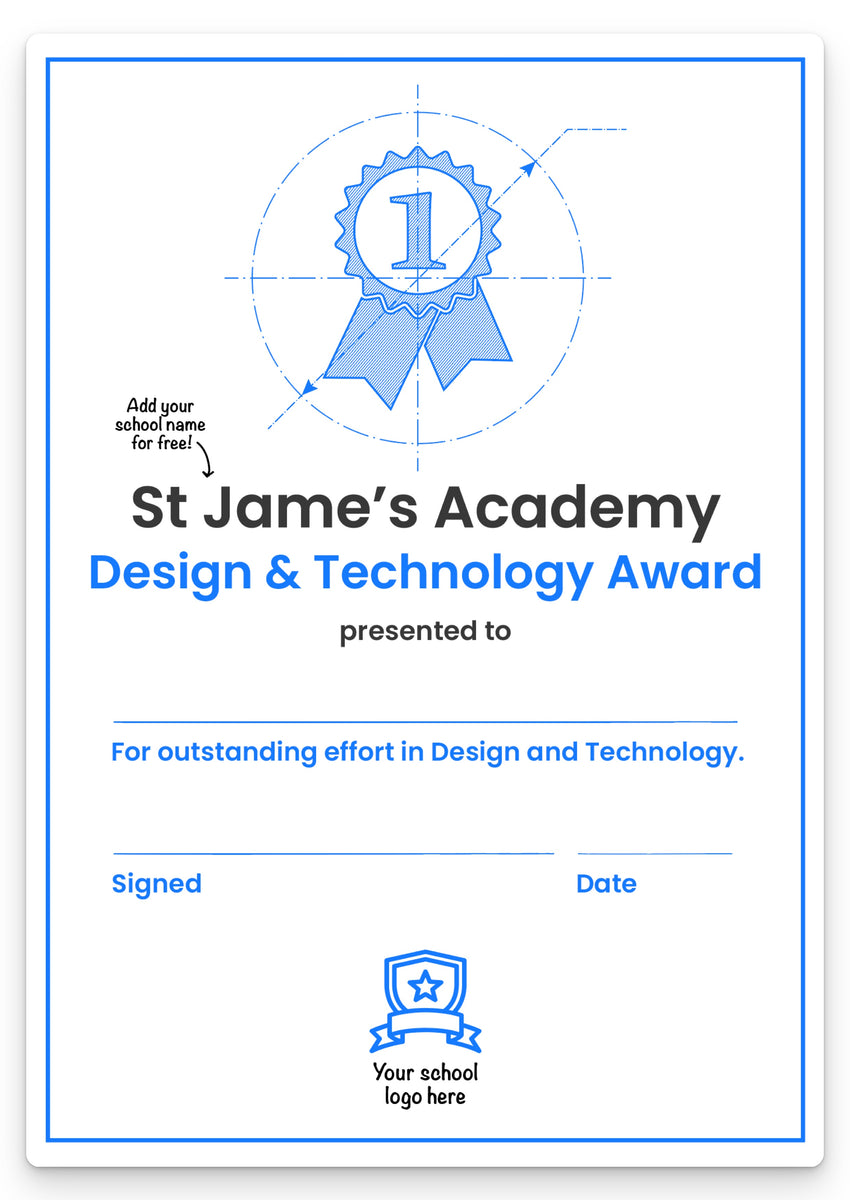 Design & Technology Award Certificate – doodle education