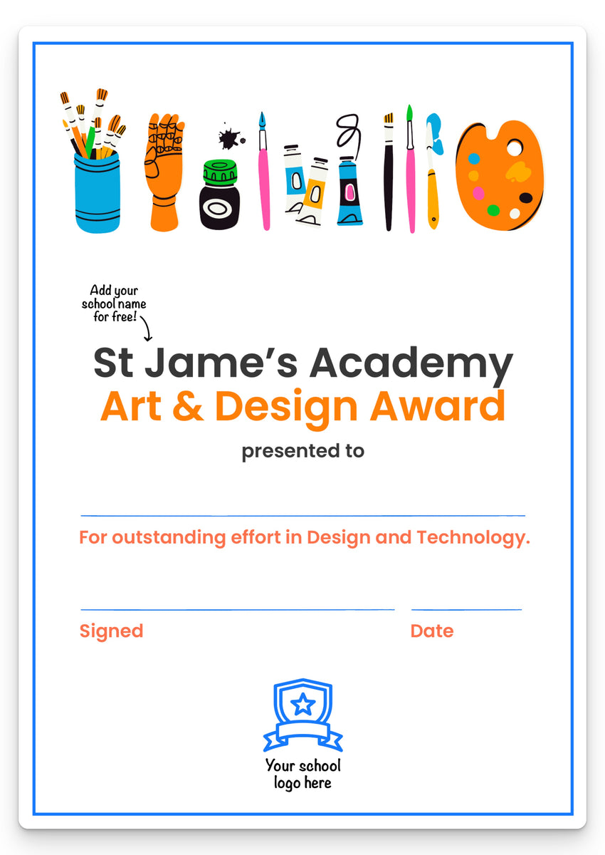 Art Award Certificate – doodle education