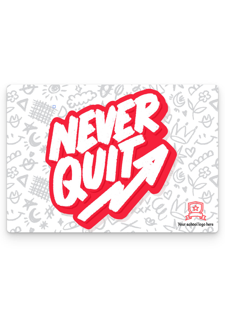 Never quit postcard – doodle education