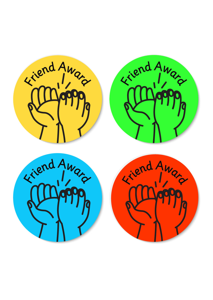Friend award stickers – doodle education