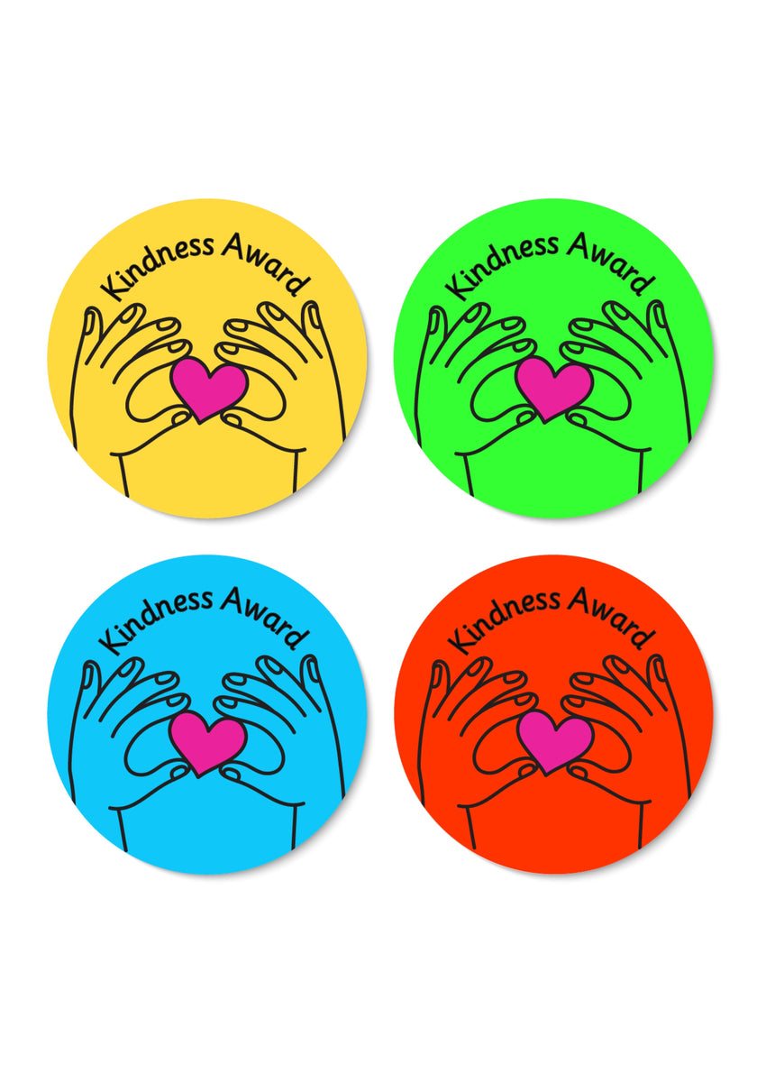 Kindness award stickers – doodle education