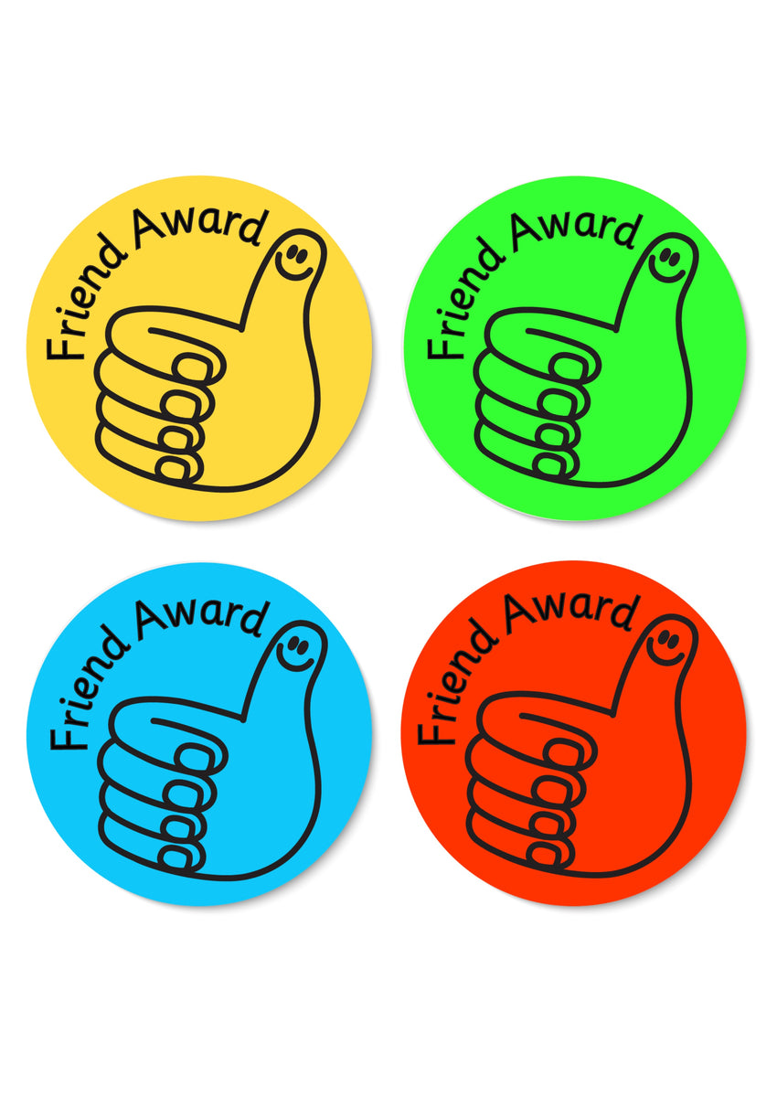 Friend award award stickers – doodle education
