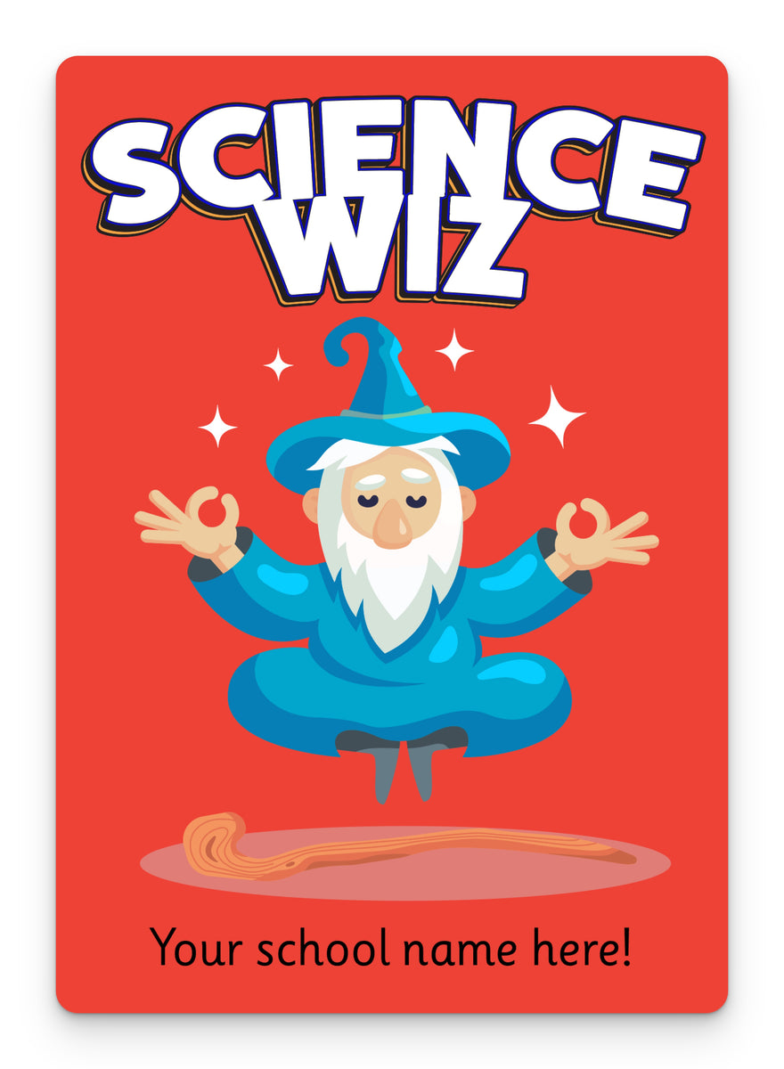 Science wiz award postcard – doodle education