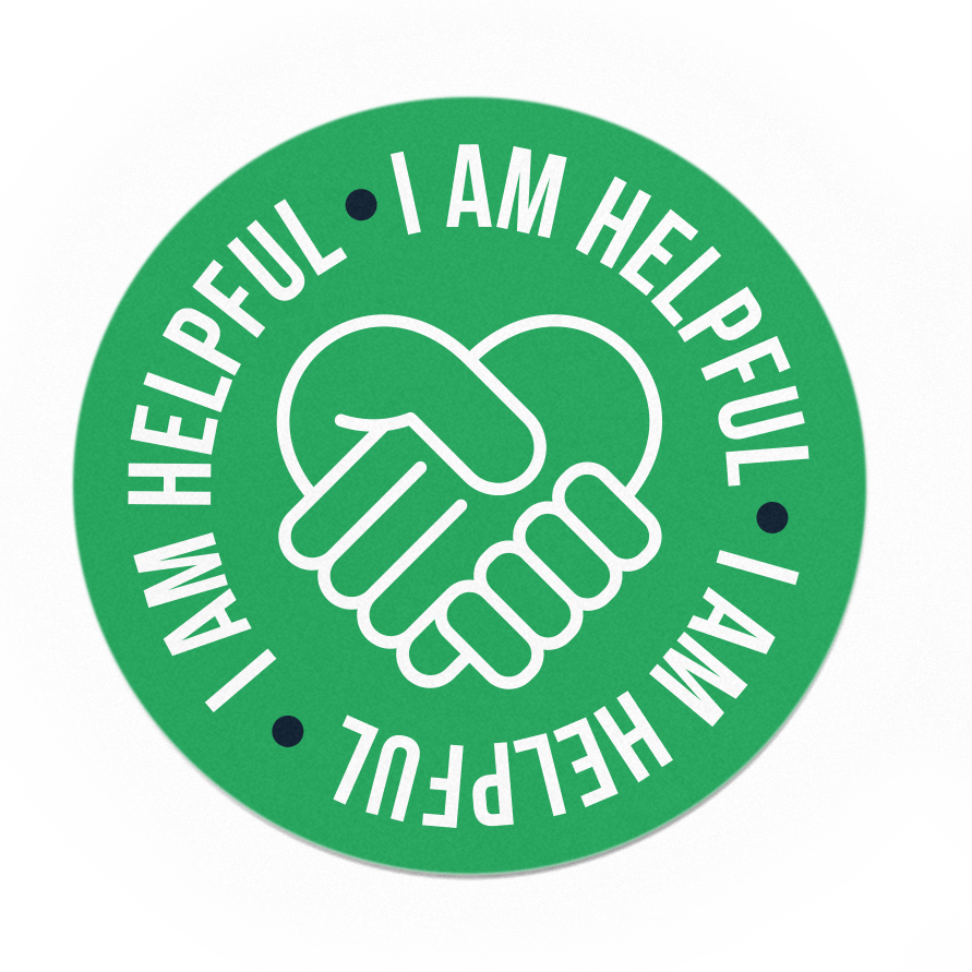 I am helpful stickers – doodle education