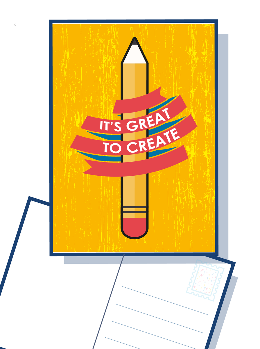 Great to create postcards – doodle education