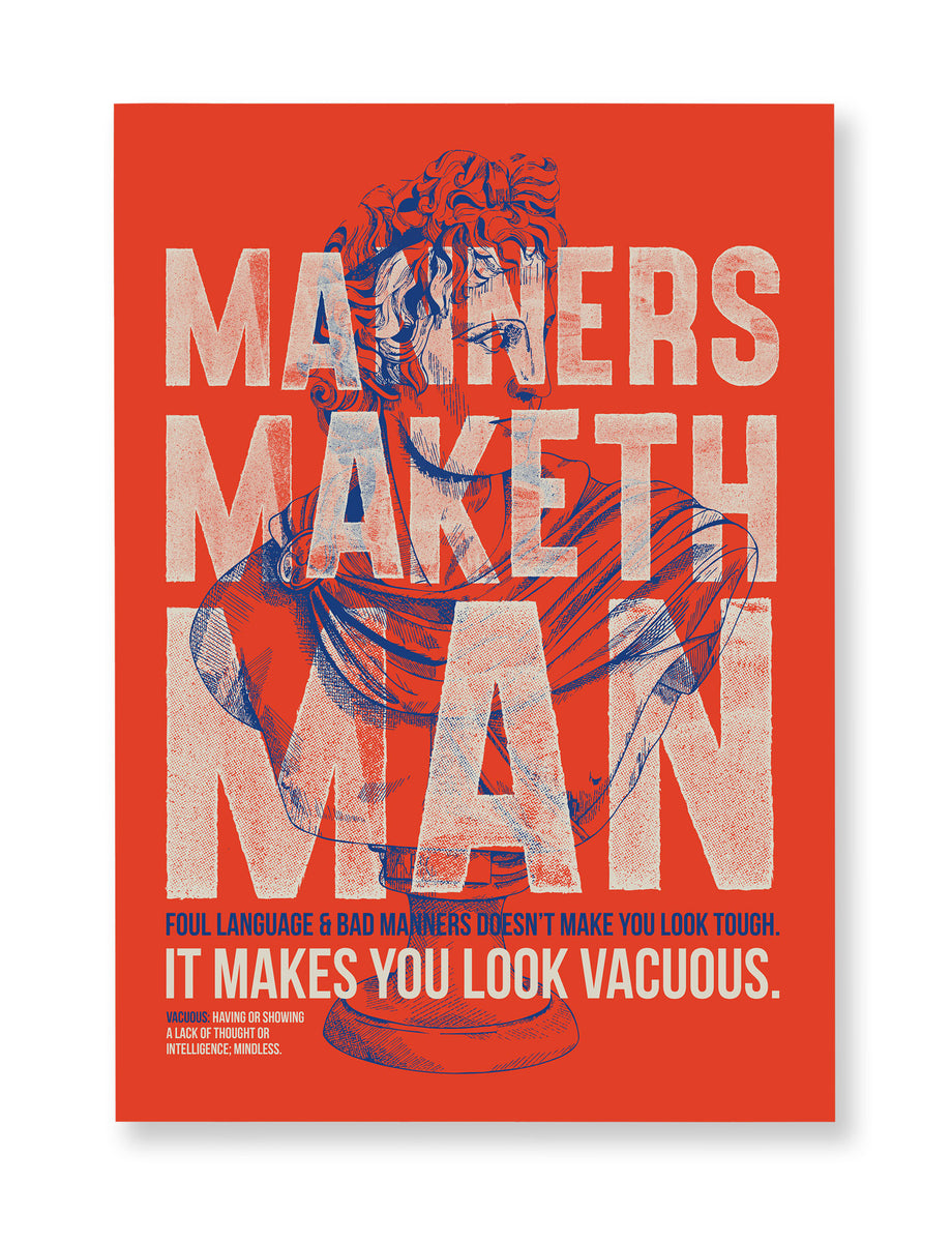 Manners maketh man poster – doodle education