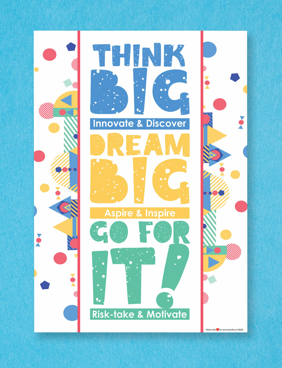 think big poster – doodle education