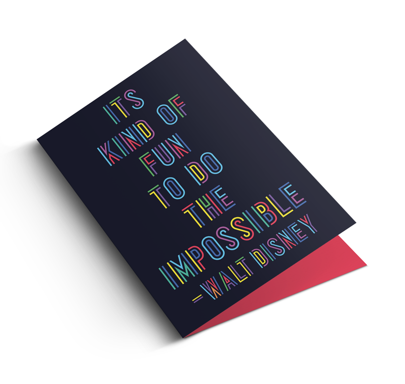 Do the impossible greeting card (pack of 20) – doodle education