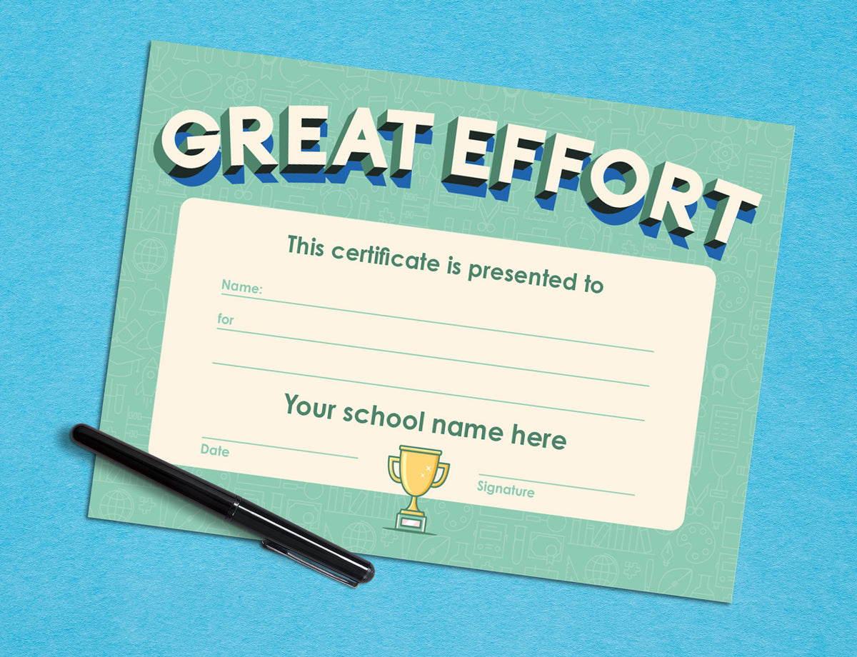 Great Effort Certificate – doodle education