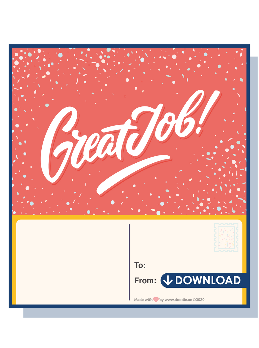 Great job digital postcard – doodle education