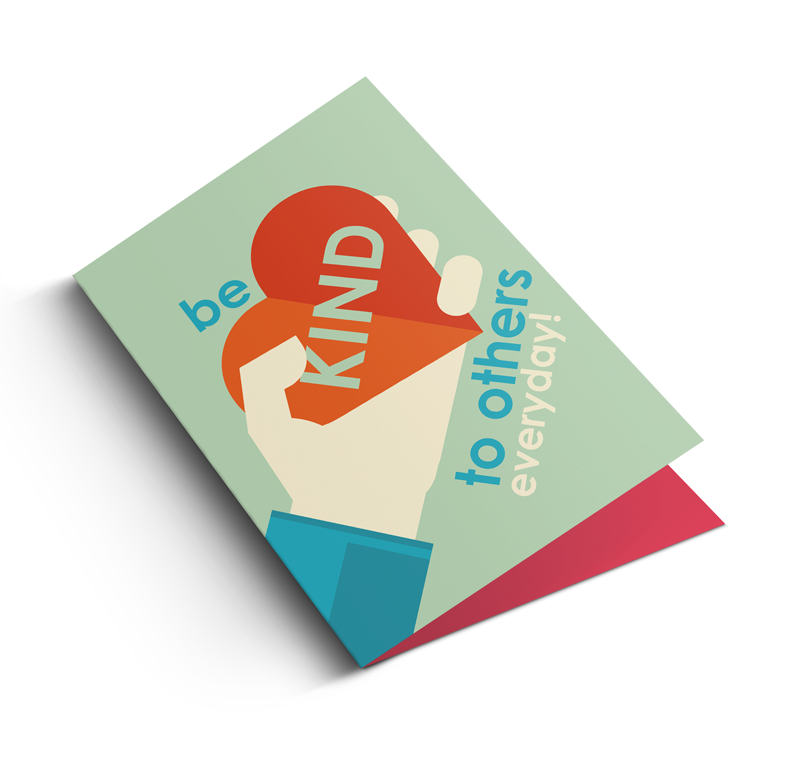 Be kind greeting card (pack of 20) – doodle education