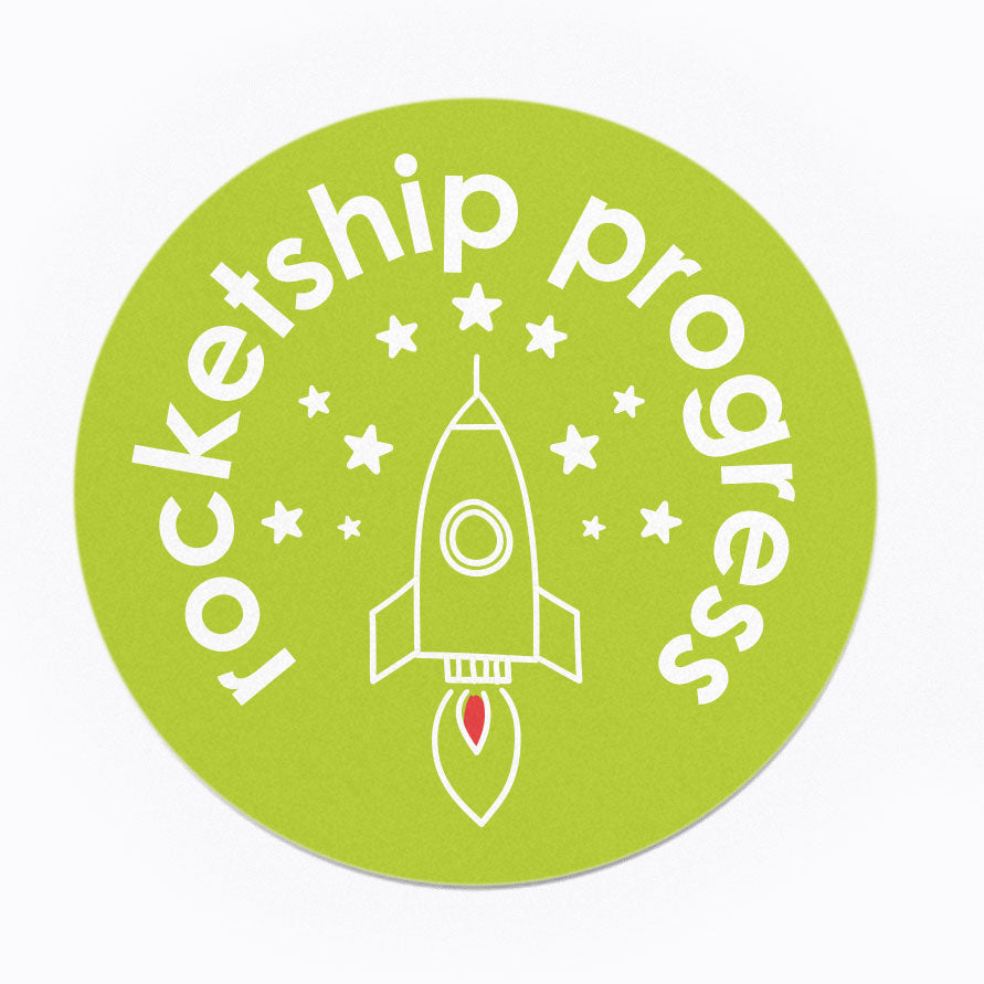 Rocketship Progress Stickers – doodle education