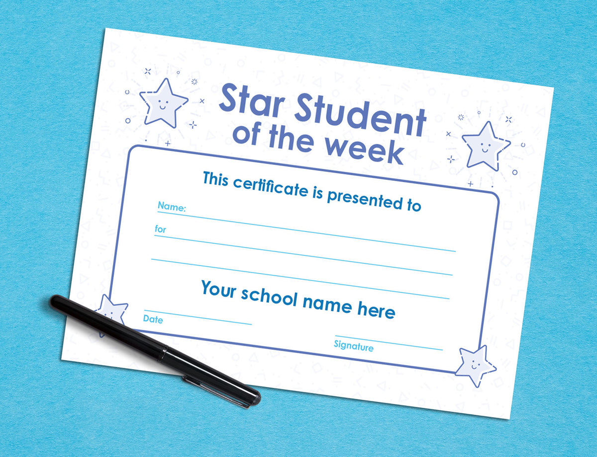 Star student Certificate – doodle education